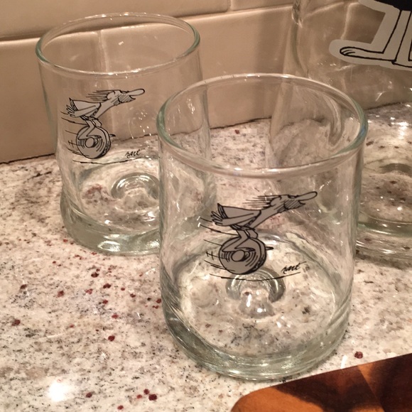 Vintage | Dining | Bc Comic Pitcher And 6 Glasses | Poshmark